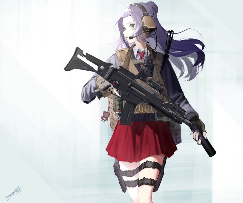 G36C|插画师立风的武装JK少女插画图片 | BoBoPic