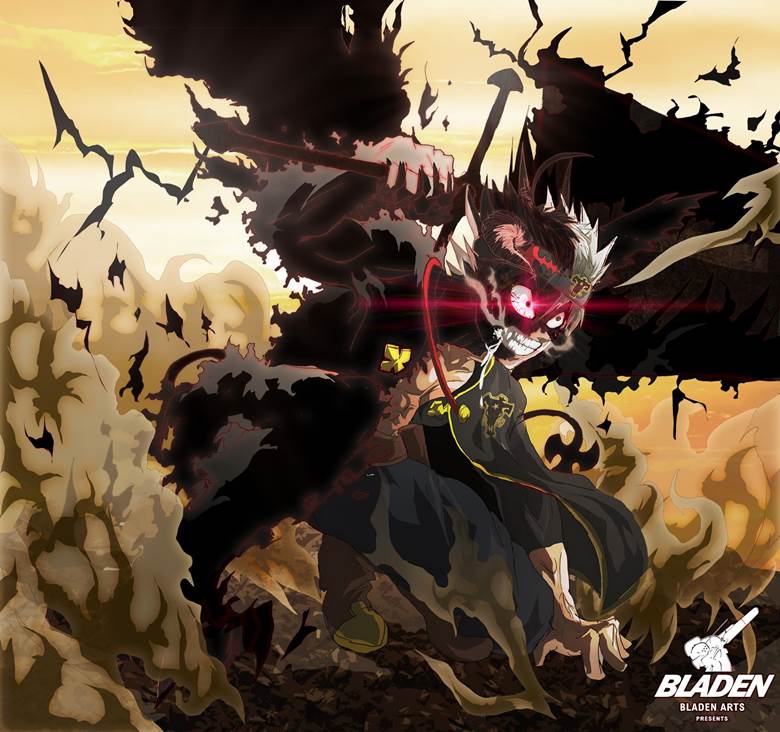 asta|bladen的黑色五叶草插画图片 | BoBoPic