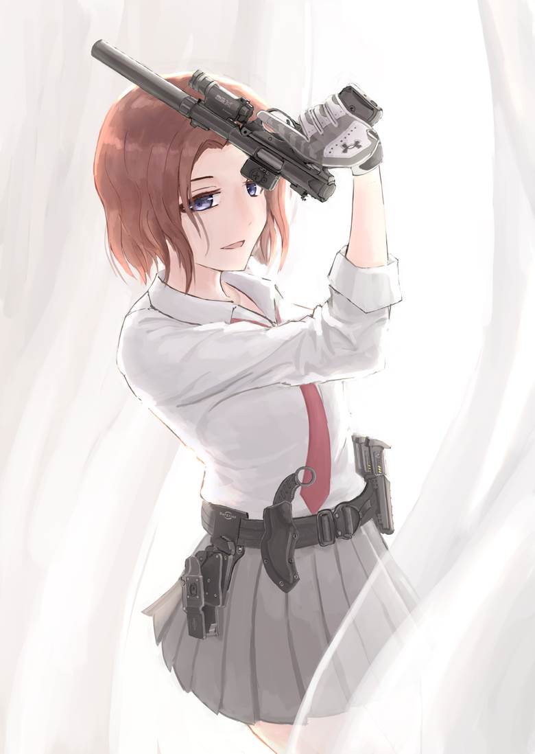 Ruger MARK IV 22/45 TACTICAL|插画师でゑざわ土曜日东Z26a的武装JK少女插画图片 | BoBoPic