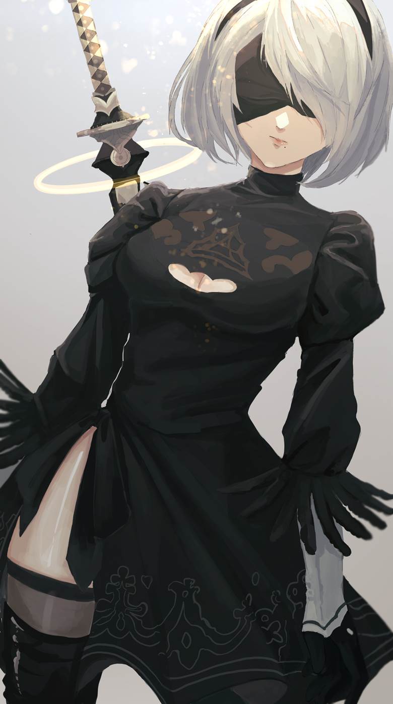 2B|插画师菊介skeb的尤尔哈2号B型插画图片 | BoBoPic