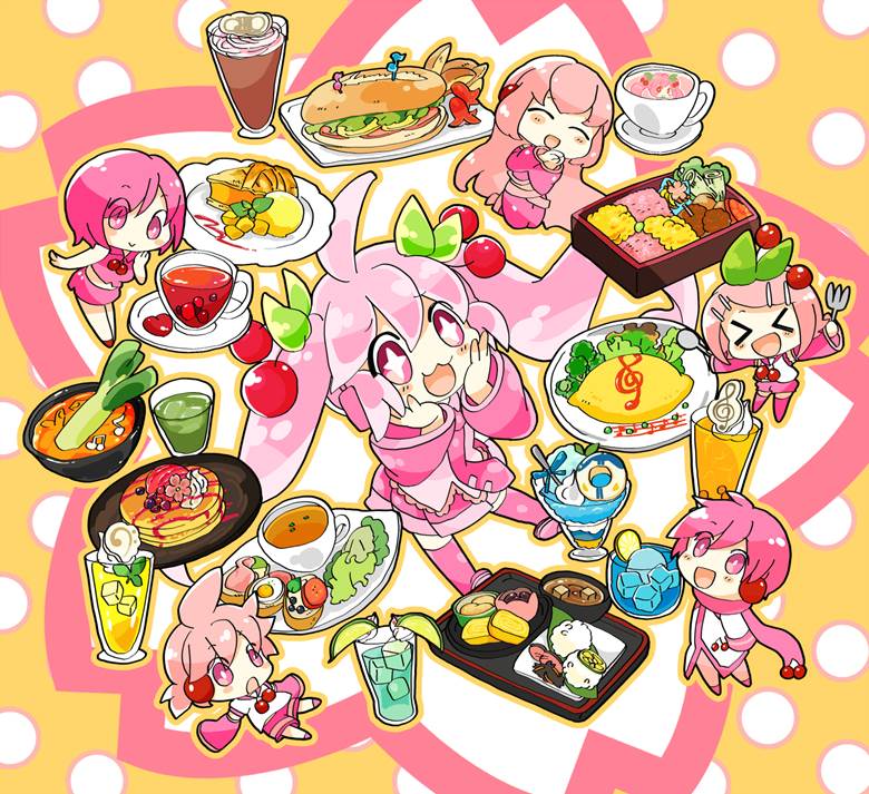 樱ミクカフェ|7：24的C社6只插画图片 | BoBoPic