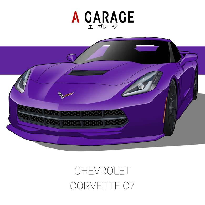CHEVROLET CORVETTE C7|Aゆ/AGARAGE的汽车插画图片 | BoBoPic