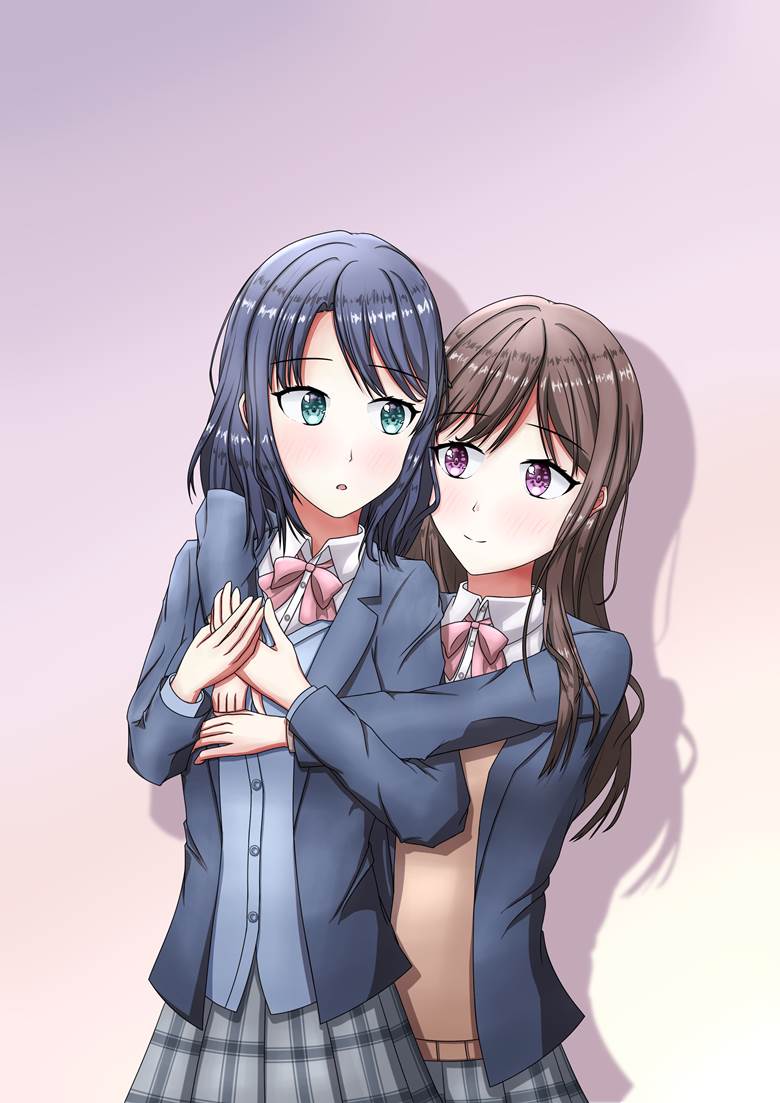 后ろからギュッ|Qualia的安达与岛村Pixiv插画图片 | BoBoPic