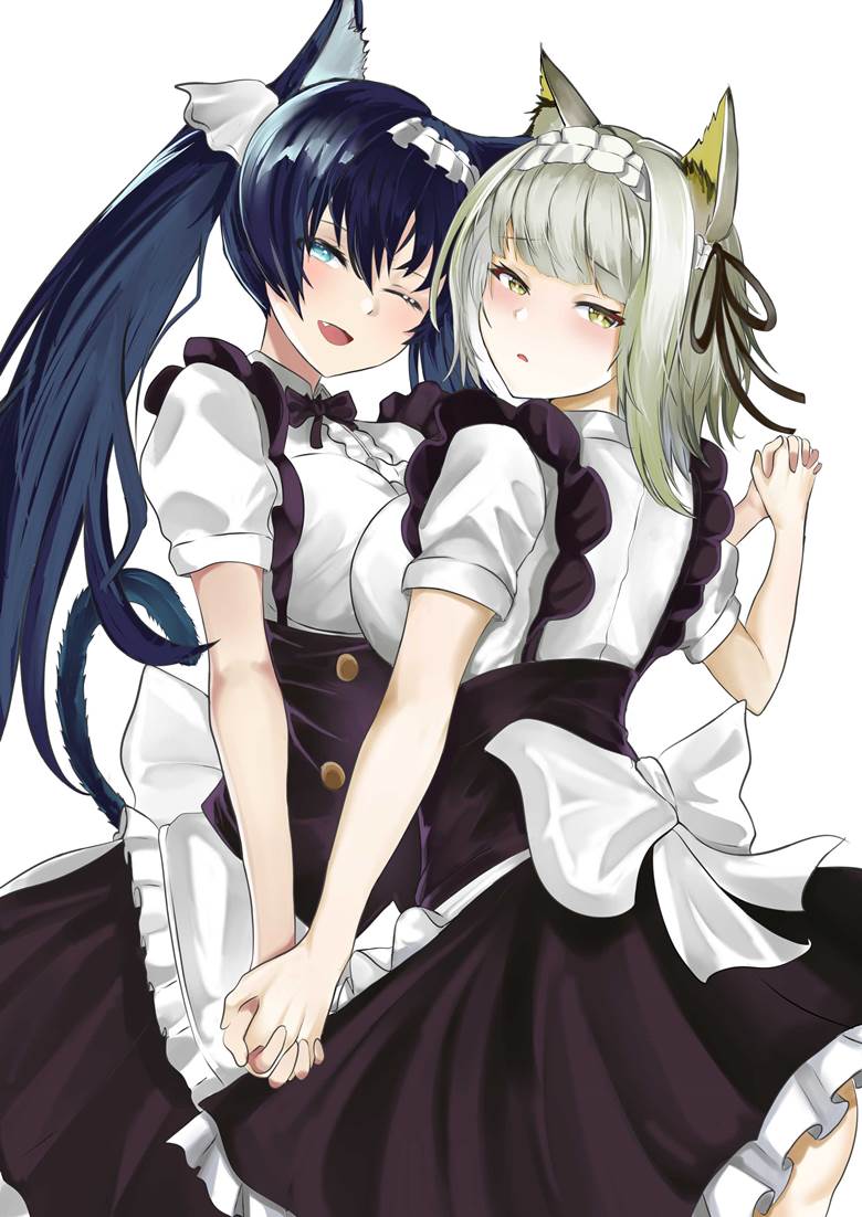 Blaze & Kal'tsit (Maid edition)|TianKazuki的女仆少女插画图片 | BoBoPic