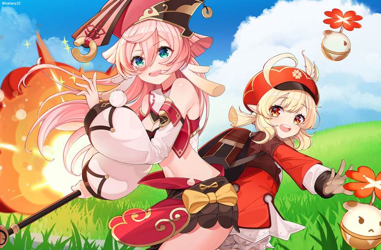 Yanfei&Klee|ははに的pixiv原神插画图片 | BoBoPic