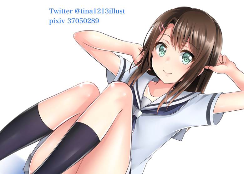 バンドリ 奥沢美咲 夏服|ティナ的水手服JK短裙少女插画图片 | BoBoPic