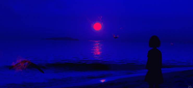 青は见える闇です|画师JW的pixiv风景壁纸插画图片 | BoBoPic