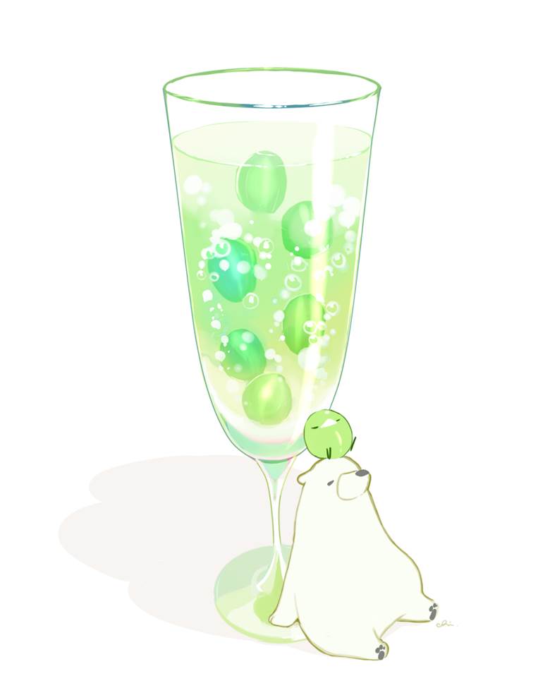 マスカットシャンパンゼリー|チャイ的Pixiv甜点小鸡插画图片 | BoBoPic