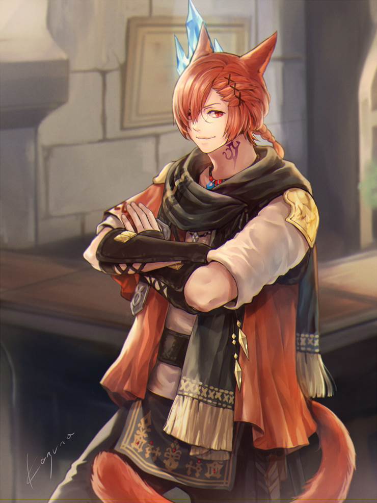 新人君|插画师Kazuno的最终幻想FF14插画图片 | BoBoPic