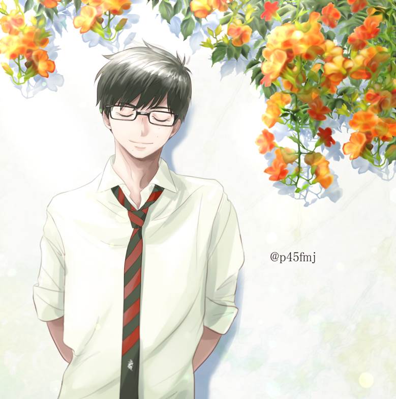 无题|p45fmj的Pixiv眼镜男孩插画图片 | BoBoPic