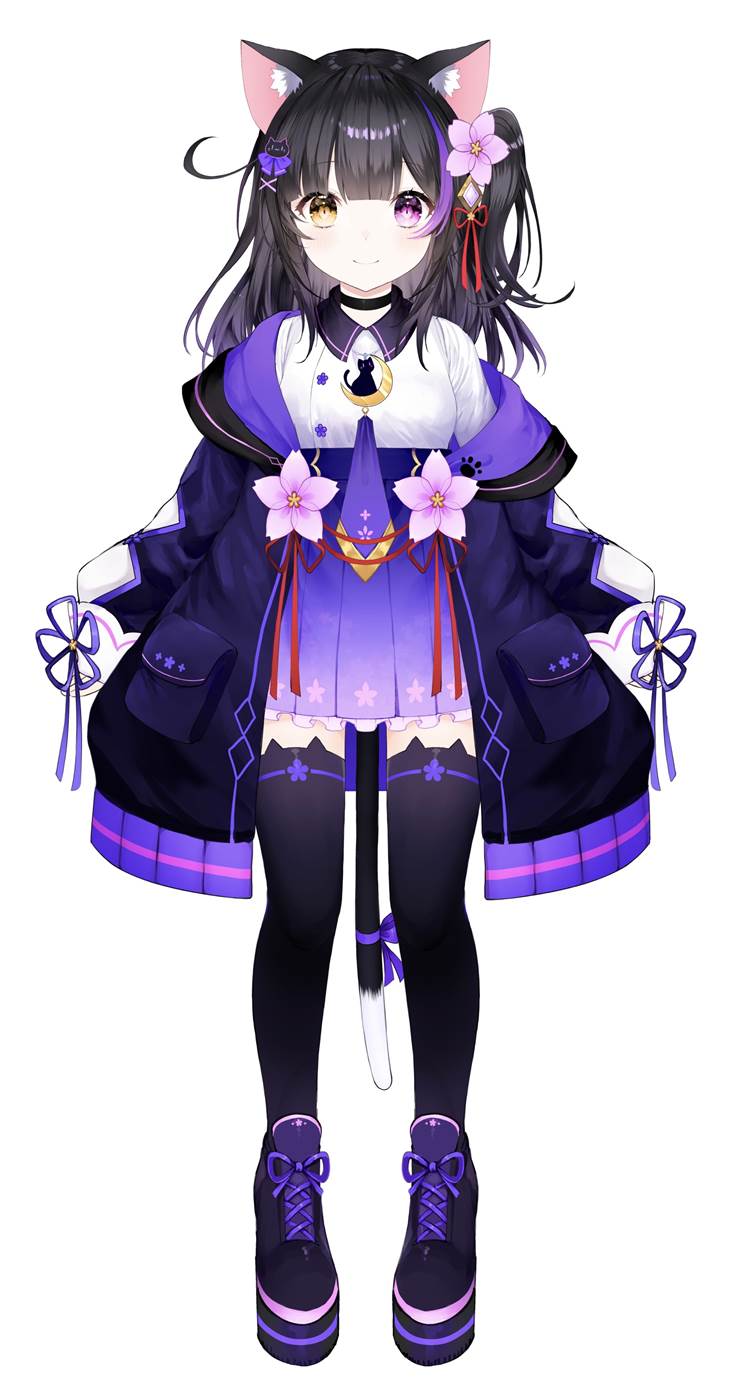 黑月夜樱|插画师Noyu的虚拟YouTuber插画图片 | BoBoPic