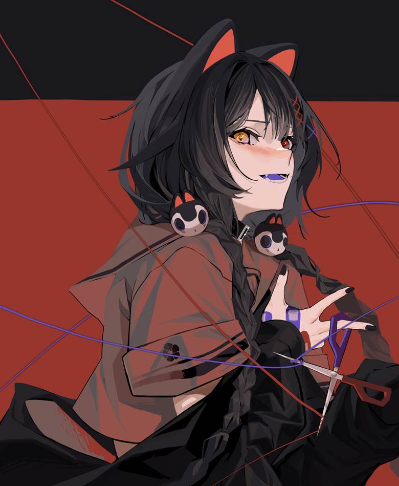 No Title 插画师zxjv的彩虹社戌亥床插画图片 Bobopic