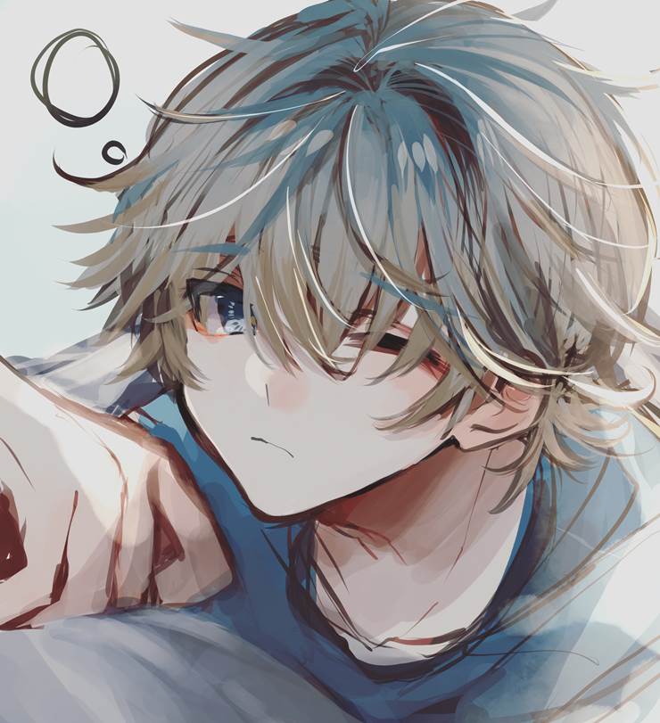 眠い|插画师うさまー的少年插画图片 | BoBoPic