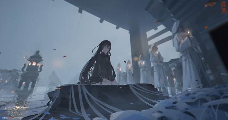 离别与希望之蝶(中篇)|插画师void_0的胡桃插画图片 | BoBoPic