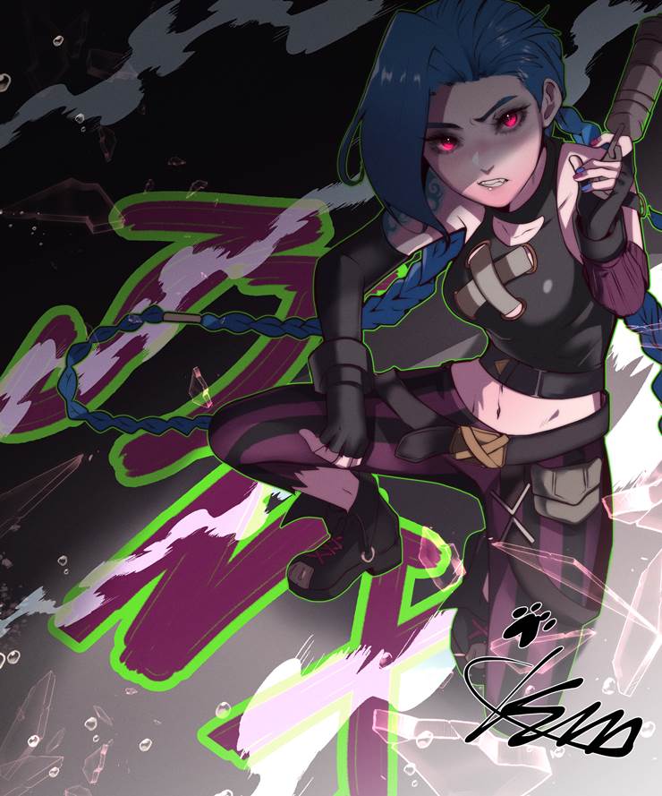 英雄联盟|插画师Leo的金克丝插画图片 | BoBoPic