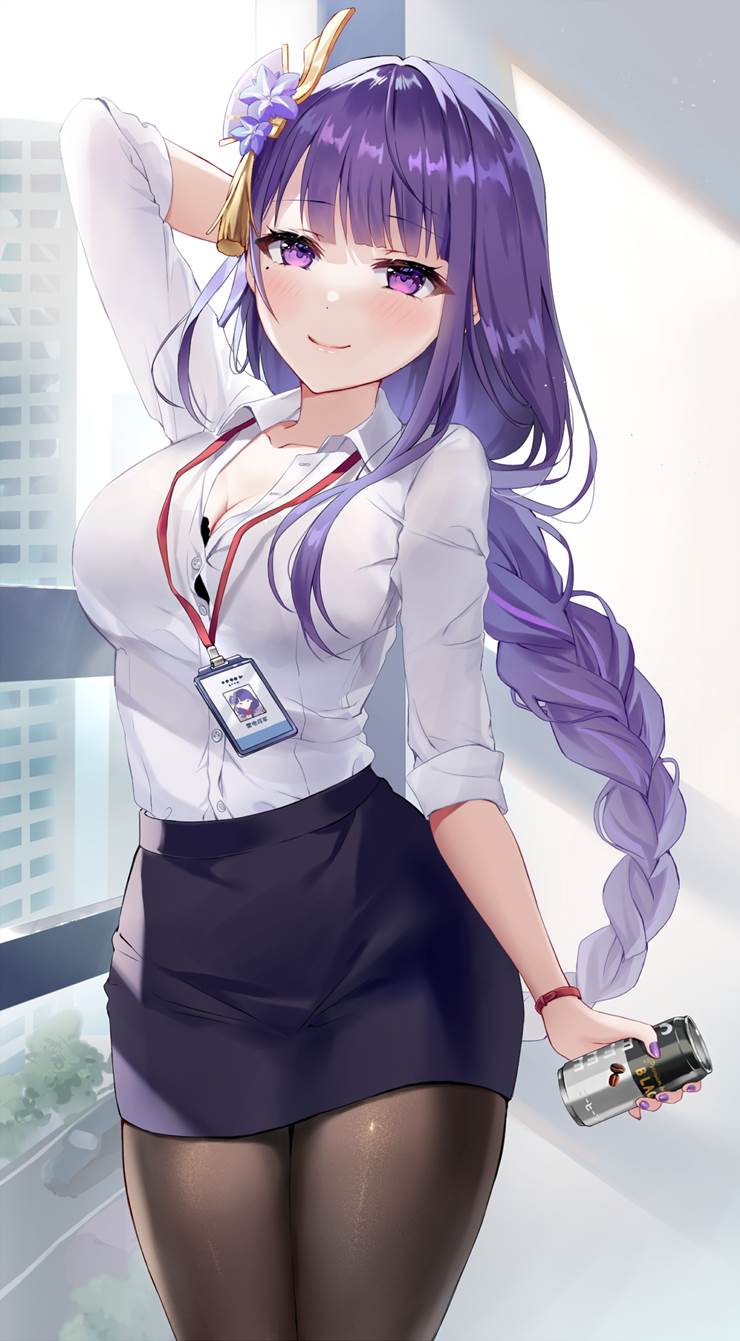 雷电将军 OL|插画师Mayo的包臀裙御姐插画图片 | BoBoPic