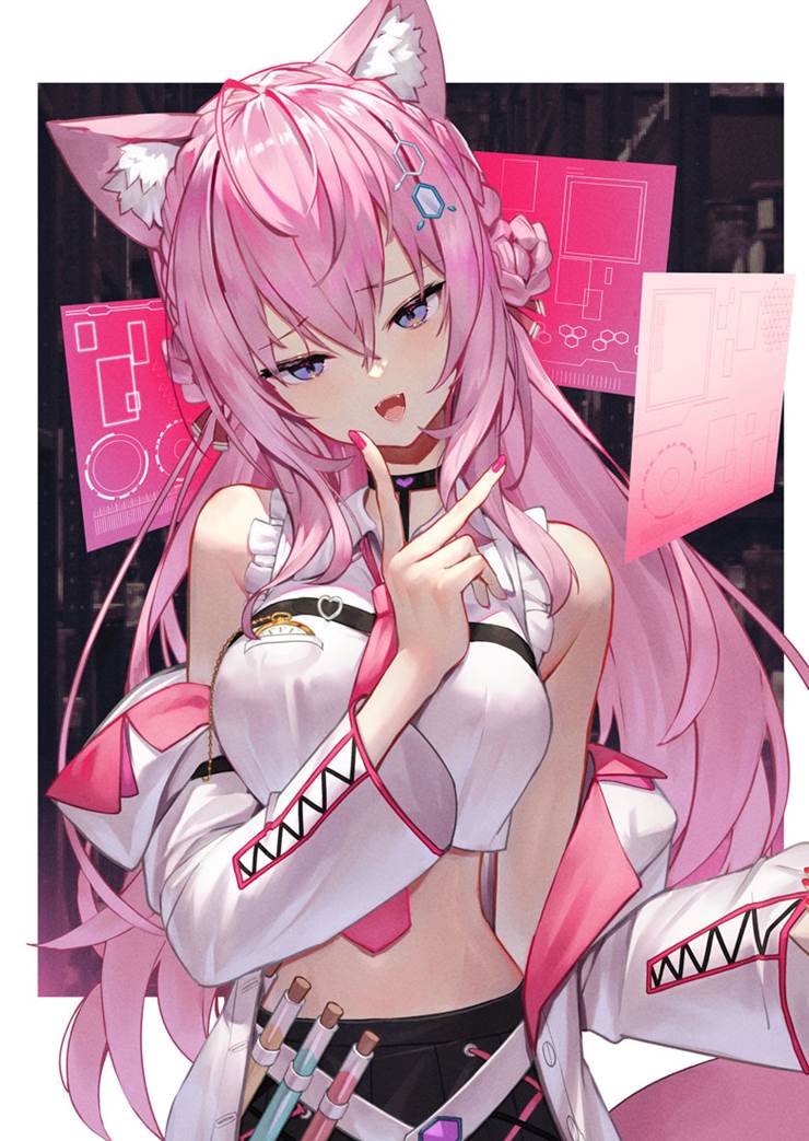 《秘密结社holoX》的研究家，博衣小夜璃pixiv插画图片 | BoBoPic