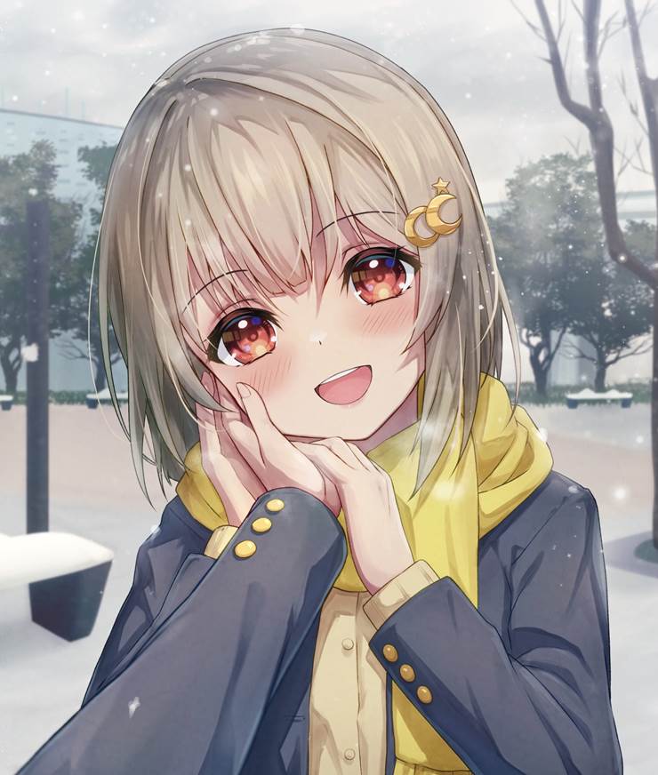 手、暖かいですね|插画师びーれん（B.Ren)的中须霞插画图片 | BoBoPic