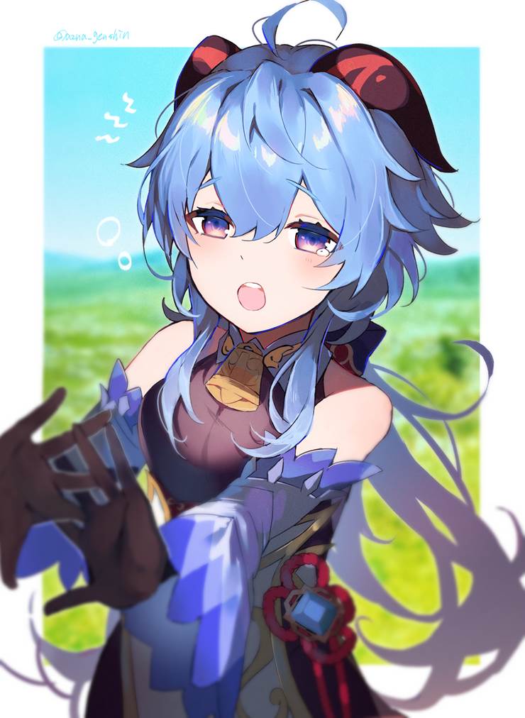 寝起き甘雨ちゃん|插画师azな的甘雨插画图片 | BoBoPic