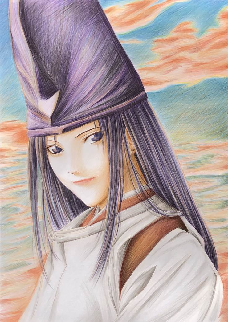 藤原佐为,彩色铅笔,手绘,色铅笔绘图片|尺寸2682x3788 | BoBoPic