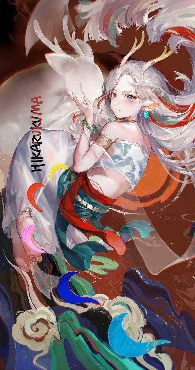 挟飞仙以遨游|插画师DaylightAllure的九色鹿插画图片 | BoBoPic