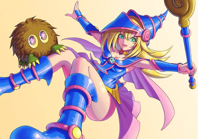 游戏王,黑魔导女孩,Dark Magician Girl,金发,witch,游戏王：怪兽之决斗,游戏王OCG,Kuriboh (Yu-Gi-Oh!), - 未定'illustration ...