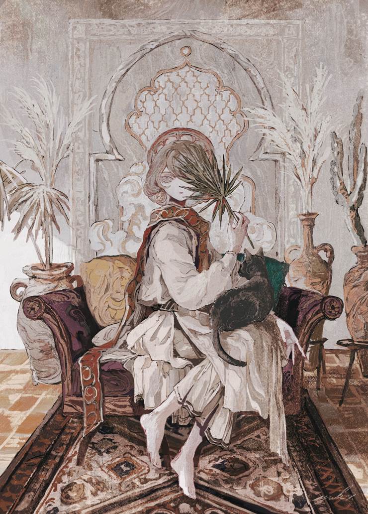 Exoticroom插画师yuko的哥特女孩插画图片 Bobopic