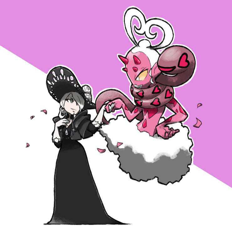 Cogita and Enamorus|插画师blacknirrow的眷恋云插画图片 | BoBoPic