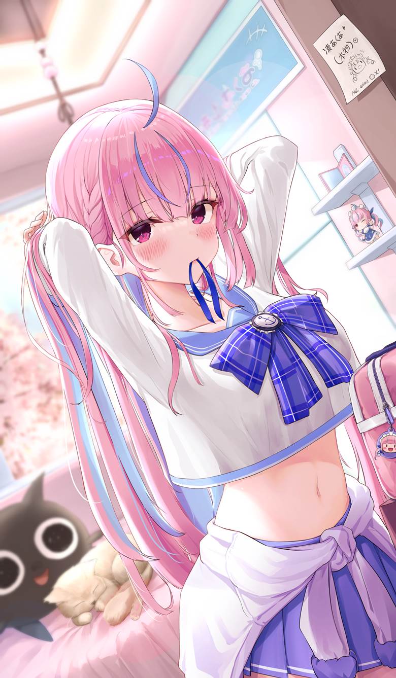 啊啊! 啊啊！|插画师DARAN9的Hololive凑阿库娅插画图片 | BoBoPic