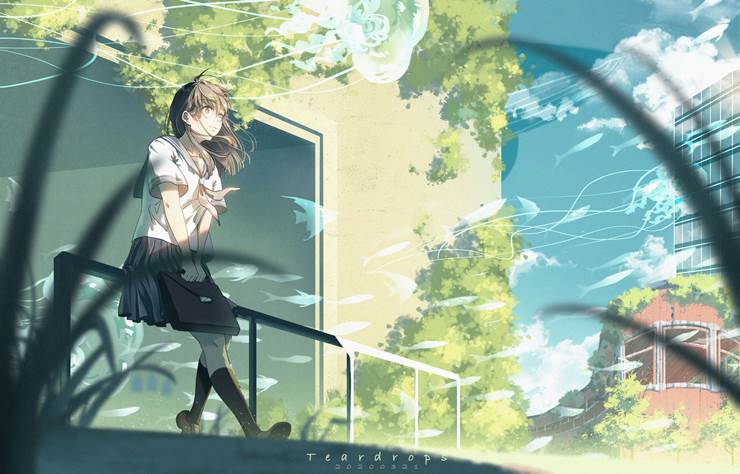 LOF有同名账号，感谢喜欢，Pixiv人气插画师-Teardrops--ID:27354041 | BoBoPic