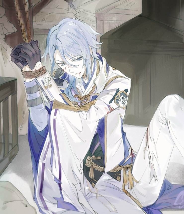 社奉行大人的受难|插画师给给的神里绫人插画图片 | BoBoPic