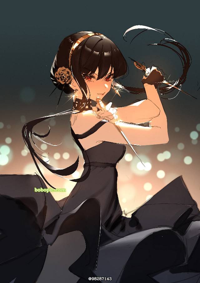 SPY×FAMILY,Yor Forger,black makes women look beautiful,荆棘公主（间谍过家家）,间谍过家家1000收藏, - 柠檬薄荷茶 ...