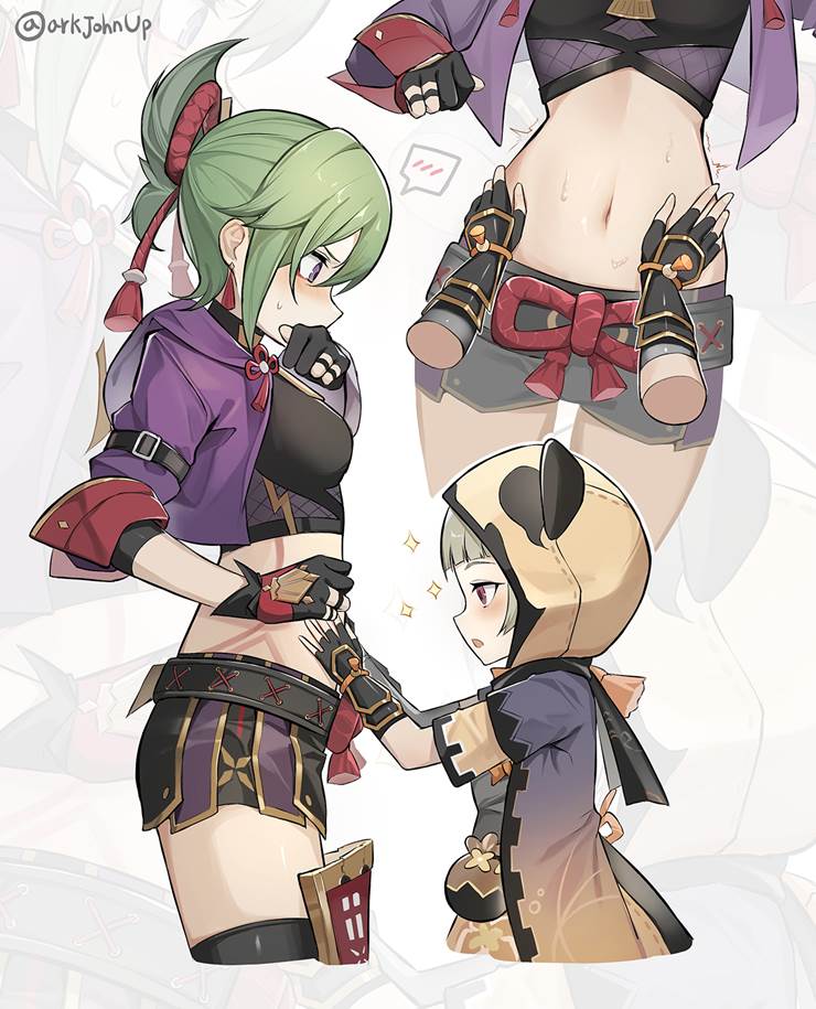 Ninja Duo|插画师aj^的腹部插画图片 | BoBoPic