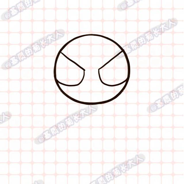 Q版蜘蛛侠手绘简笔画 | BoBoPic