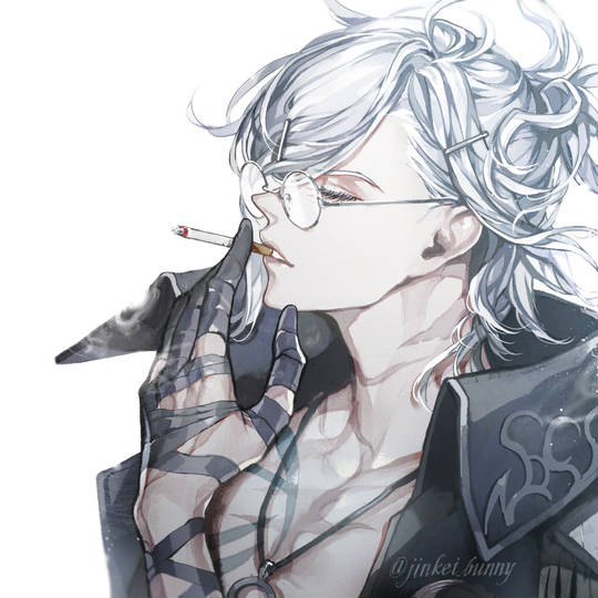 吸烟的男女生人物头像图片，有点牛逼的帅气 | BoBoPic