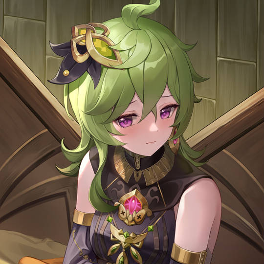 薮猫座柯莱原神头像图片，绿色头发也很好看嘛 | BoBoPic