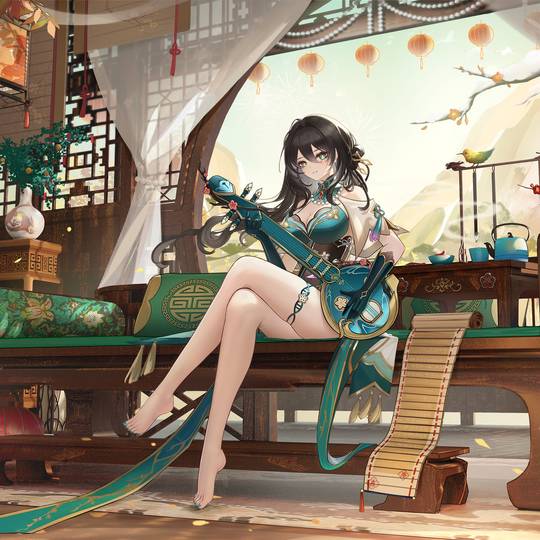 1.6T0级的崩铁阮梅头像图片，谁能抵挡住这个旗袍加美腿 | BoBoPic