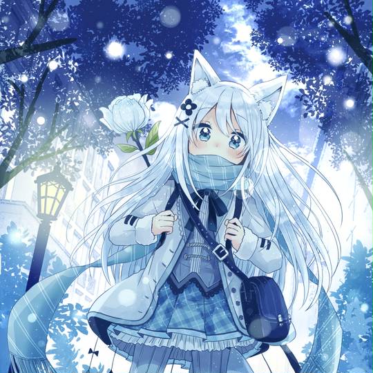 围巾美少女（Scarf）可爱头像图片，温暖一整个冬天 | BoBoPic