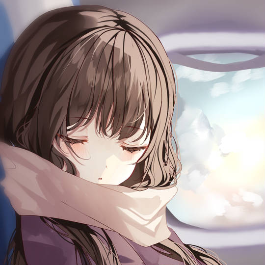 围巾美少女（Scarf）可爱头像图片，温暖一整个冬天 | BoBoPic