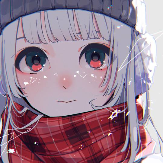 围巾美少女（Scarf）可爱头像图片，温暖一整个冬天 | BoBoPic